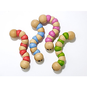 BeginAgain Earthworms - Promote Creative Thinking & Fine Motor Skills - Red, Kids 1 & Up