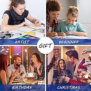 Hardcover Square Sketch Book, 120lb/200GSM Sketchbook Thick Drawing Paper for Marker Watercolor Pencil Mixed Media, Premium Drawing Notebook, Art Journal, 60 Sheets/120 Pages 8x8 Inch Sketch Pad