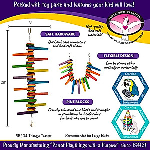 Super Bird Creations SB304 Triangle Teasers Bird Toy, Large Bird Size, 28" x 11"