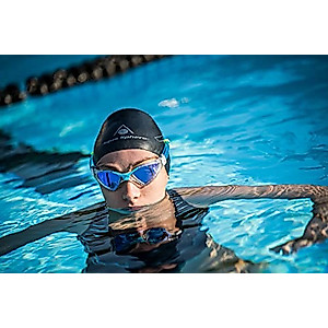 Aqua Sphere Kayenne Adult Swim Goggles - 180-Degree Distortion Free Vision, Ideal Swim Goggle for Active Pool or Open Water Swimmers | Unisex Adult, Clear Lens, Transparent & Black Frame,One Size