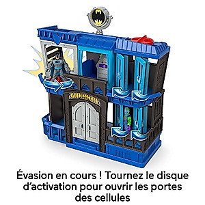 Imaginext DC Super Friends Batman Toy Gotham City Jail Recharged Playset with 2 Figures for Pretend Play Ages 3+ Years