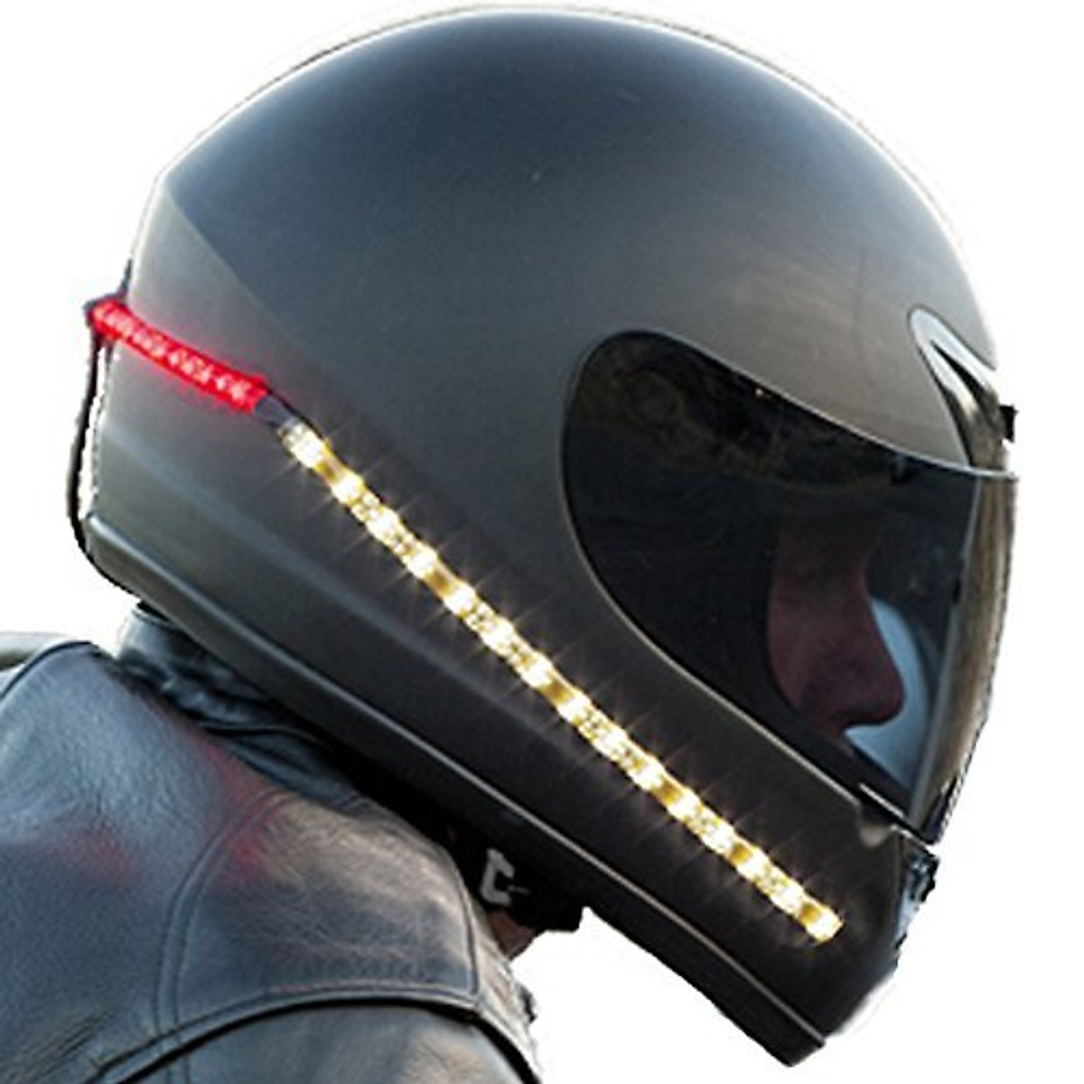 LightRider Motorcycle Helmet Light with Li-ion Battery Pack — Added Safety of 360° Visibility Comes from High Intensity LEDs Circling Your Helmet