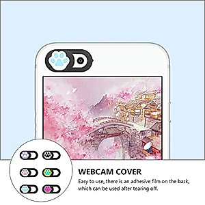 Computers Laptops Computer Camera Cover 6Pcs Cat Claw Style Webcam Covers Anti- Peeping Covers Privacy Covers Computers Laptops Anti- Peeping Covers