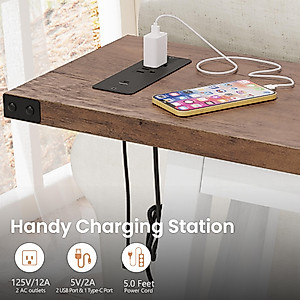 JOINHOM 70 Inches Extra Long Sofa Table Behind Couch, 2-Tier Industrial Entryway Table, Narrow Entry Console Table with Storage for Entryway, Living Room, Foyer, White