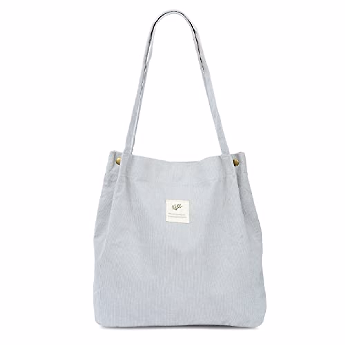 Cloele Corduroy Tote Bag for Women Shoulder Bag with Inner Pocket For Work Beach Lunch Travel And Shopping Grocery (Grey)