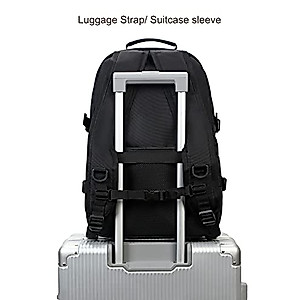 Shaelyka Lightweight 15.6 inches Laptop Backpack for Men and Women, Water Resistant Travel Backpack for Sports, 12 Pockets College Backpack, Grey