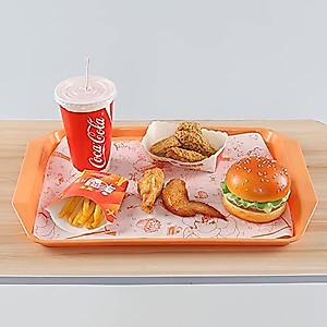 Leendines Plastic Food Serving Trays, 6 Packs Cafeteria Trays