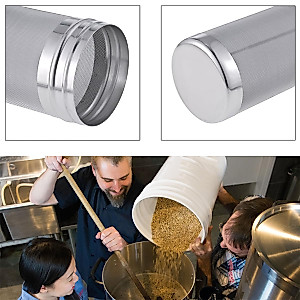 Beer Dry Hopper Filter,300 Micron Mesh Stainless Steel Hop StrainerCartridge,Homebrew Hops Beer & Tea Kettle Brew Filter by Fashionclubs(18cm x 7cm)