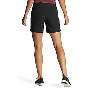 Eddie Bauer Women's UPF 50+ Stretch Rainier Short (as1, Numeric, Numeric_8, Regular, Regular, Black, 8)