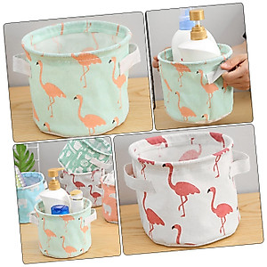 Outanaya 2pcs Storage Basket Mini Containers Shelf Organizer Bins Decorative Storage Bins Snack Containers Canvas Storage Bin Shelves Mini Baskets Decorative Basket Foldable Cotton Linen