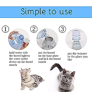 VHOB Cat Water Dispenser,Dog Water Bowl Dispenser,Pet Gravity Drinking Fountain Gravity Drinking Fountain for Cats and Dogs