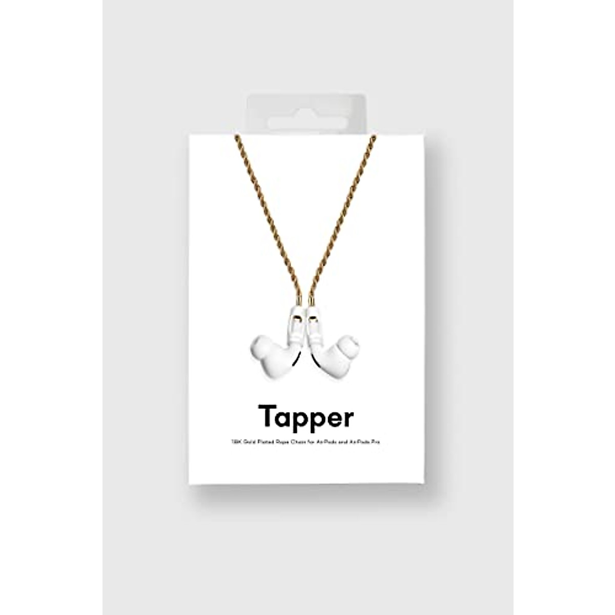 Tapper 18K Gold Plated Rope Chain for AirPods & AirPods Pro