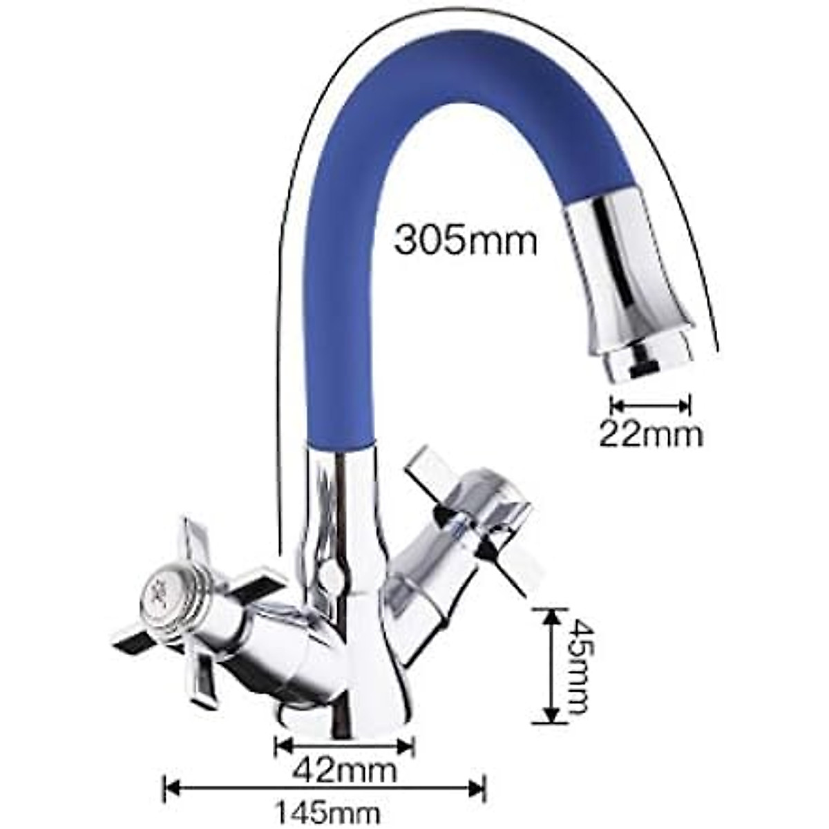 TECKI Kitchen Taps Basin Faucet Zinc Alloy Deck Mounted Bath Taps Faucet Mixer Bathroom Sink Faucet Water Sink Tap Bathroom Faucet