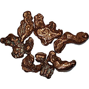 StarStuff.Rocks Premium Pure Natural Solid Copper Nuggets - 2 Ounces - Healing Energy, Mineral, Mental Agility, Grounding, Eurythymy, Metaphysics