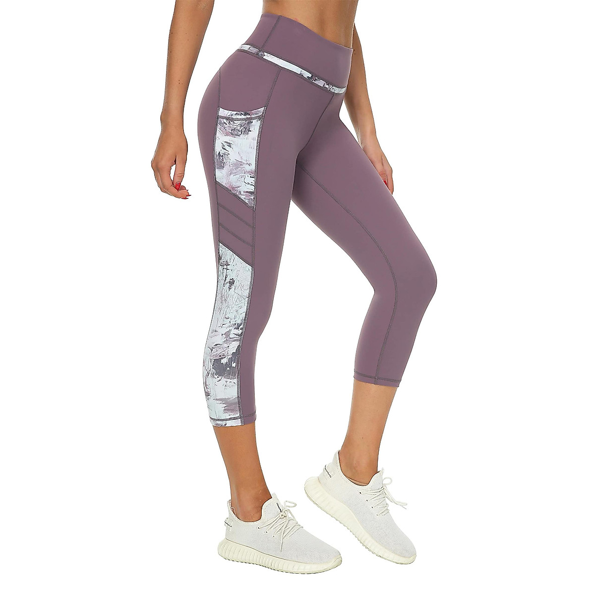 Sugar Pocket Women's High Waist Yoga Pants with Pockets，Workout Running Yoga Leggings for Women S