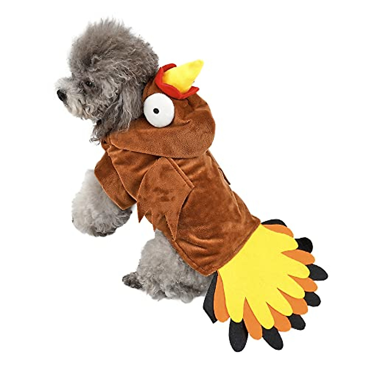 Mogoko Turkey Dog Costumes, Cute Pet Halloween Cosplay Jumpsuit with Hat, Adorable Magician Costume, Apparels Warm Outfits Clothes