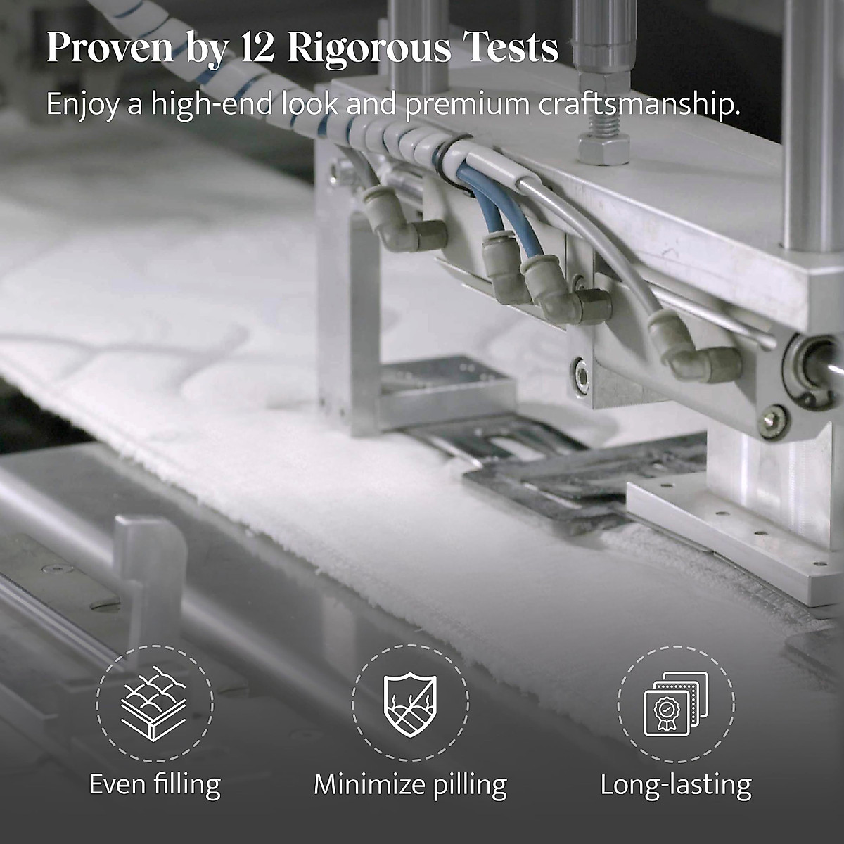 Double Stitch Cooling Mattress Topper - Soft 300 Thread Count Tencel Lyocell Cotton Blend, Elastic Straps Stretch Up to 21 Inch, Breathable Down Alternative Fill Pillowtop Mattress Pad - King