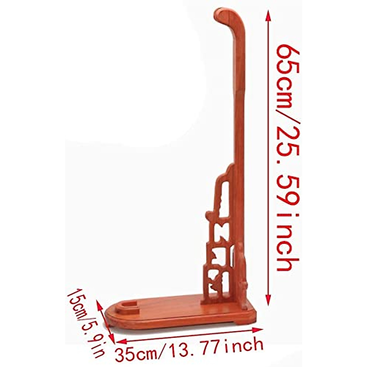 LUCKNIGHT Display Stand Vertical Wood Sword Rack Stand Sword Holder Bracket Hook for Samurai Wakizashi Tanto Standard Swords Sword Stand