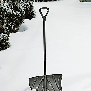 Suncast 20" Combination Snow Shovel/Pusher, Grey/Black