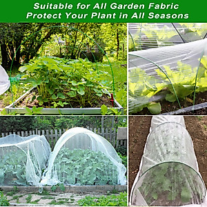 Garden Hoops for Raised Bed, 60 PCS Greenhouse Hoops 10 Sets of 8.5 FT Long Garden Arch Greenhouse Frame Rust-Free Fiberglass Garden Hoops for Row Cover Netting Shade Cloth