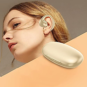 Kadlawus True Wireless Bone-Conduction Bluetooth Headset - No in Ear Ear LED Earbuds HiFi Audio Quality Dual HD Call Bones Conduction Earphone 480H Long Endurance Sports Headset
