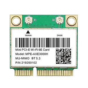 Teday WiFi 6E 3000Mbps Bluetooth 5.2 AX210HMW MPE-AXE3000H for Intel AX210 Wireless Mini PCI-E WiFi Card 802.11ax/ac 2.4G/5Ghz Adapter Than AX200