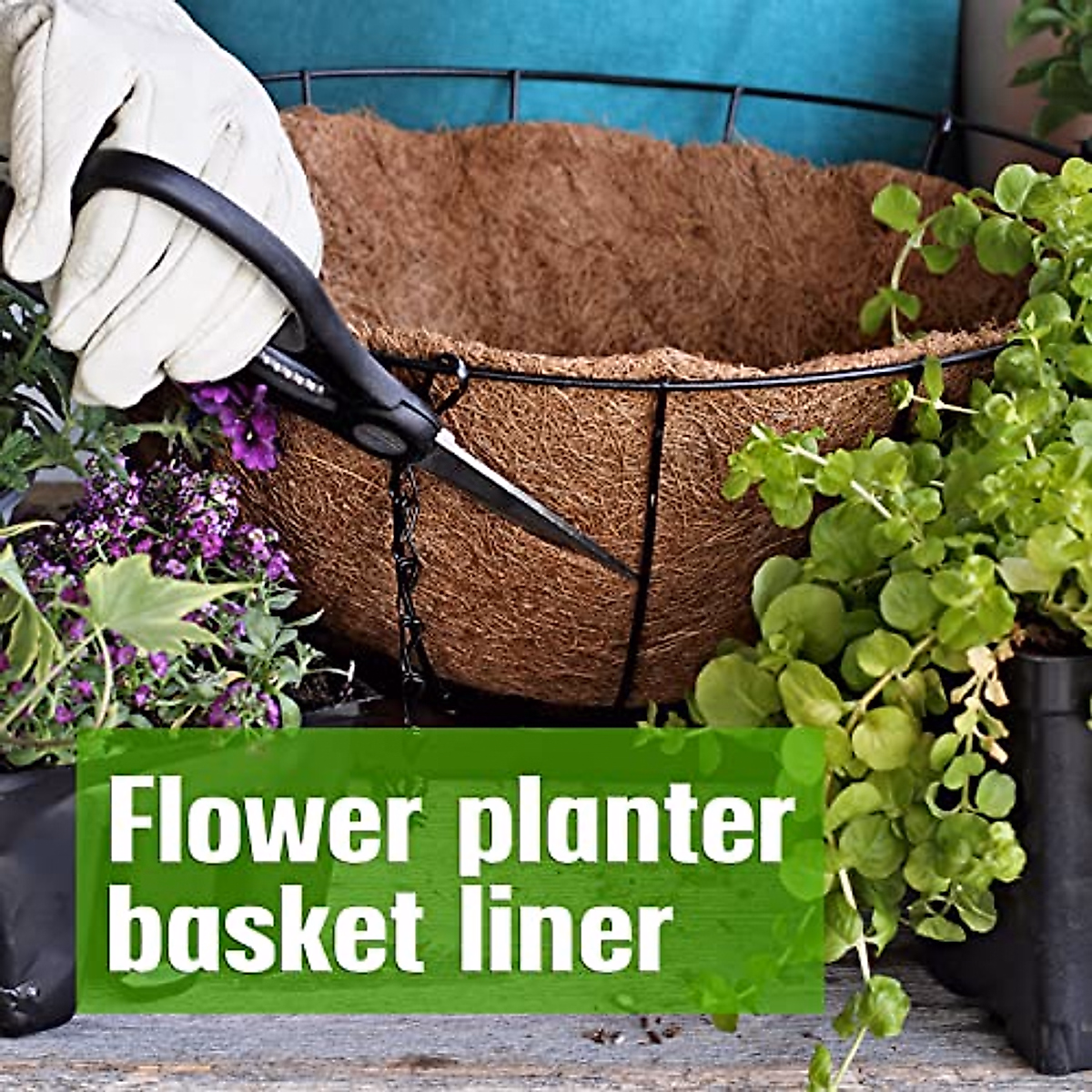 3 Pieces Coconut Plant Liner Roll Natural Coconut Liner Roll Coconut Coir Liner Sheets Reusable Coconut Fiber Mat Replacement Basket for Planter Window Box Flower Basket Garden Decor (12 x 79 Inch)