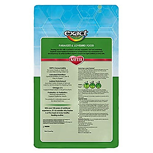 Kaytee Exact Rainbow Parakeet & Lovebird Food, 2-Pound