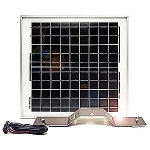 Spartan Camera Spartan Trail Camera Solar Panel - 15W 12V 20inch - Solar Panel for Spartan GoLive or Ghost w/ Cable Bracket Battery Charger Kit Package Metallic