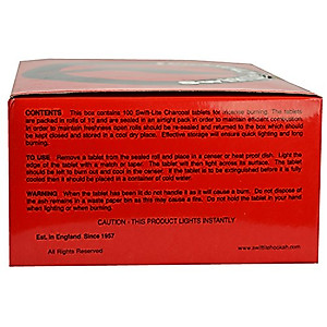 Swift Lite Charcoal Box 10 rolls of 10 x 40mm charcoal tablets