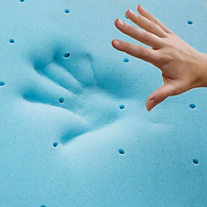 Askme Queen Mattress 4 Inch Ventilated Gel Memory Foam and Firm Foam Support with Bonus Cover, Adjustable Softness Relief Back Pain Breathable and Washable Cover, CertiPUR-US,Queen Size