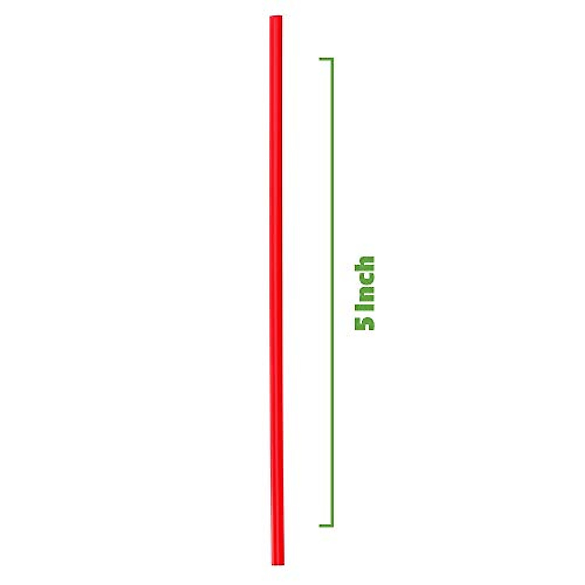 5 Inch Coffee & Cocktail Stirrers/Straws [1000 Count] Disposable Plastic Sip Stir Sticks – Red
