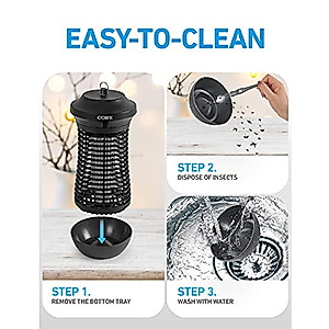 COBY Outdoor Bug Zapper 18W, Covers Half an Acre, Electric Bug Zapper