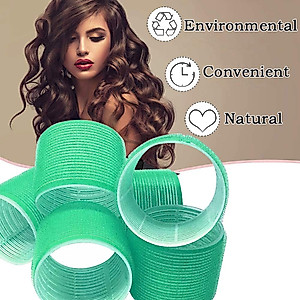 Hair Rollers, 12 Pack Self Grip Salon Hairdressing Curlers, Hair Curlers Sets, DIY Curly Hairstyle, Colors May Vary, JUMBO