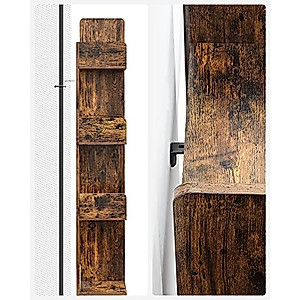 VASAGLE Bookshelf, Tree-Shaped Bookcase with 13 Storage Shelves, Rounded Corners, 9.8”D x 33.9”W x 55.1”H, Rustic Brown ULBC67BXV1