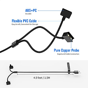 Soarking Replacement Charger 5 Feet Cable Compatible with Razer Anzu Smart Glasses Frames