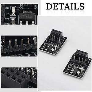 Black Socket Adapter Board for 8PIN NRF24L01 Wireless Module Pack of 5