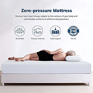 TMEOSK Full Size Mattress, 8 inch Gel Memory Foam Mattress, Green Tea Infused for a Cool Sleep, Breathable Removable Quilted Cover, Bed in a Box, Medium Firm Feel with Motion Isolating (Full)
