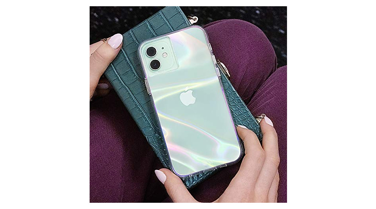 iPhone 12 Mini Soap Bubble Case - Iridescent 10 ft Drop Protect