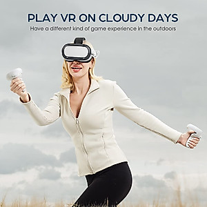 KKCOBVR S2 VR Shell Protective Cover with Four IR Filter Films, Compatible with Meta/Oculus Quest 2 Accessories can Play VR Outdoors on Cloudy Days or in Shaded Places with No Sunlight Direct