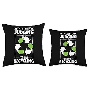 Garbage Trucks Recycling Garbage Truck Driver Throw Pillow