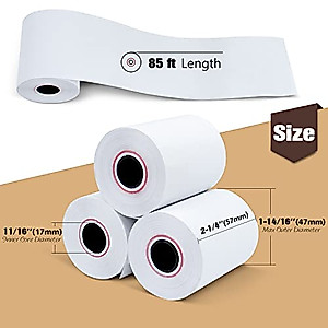 TK Thermal King, 2-1/4" x 85' Thermal Paper Cash Register POS Receipt Paper (50 rolls/Case x 1)