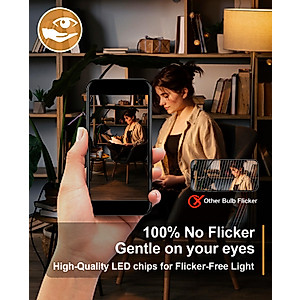 Ultra-Lasting 25000hs+ ST58 E26 LED Bulbs 60 Watt Vintage LED Edison Bulbs Warm White 2700K High Brightness, Bathroom Light Bulbs with 90+ CRI Non Dimmable Clear Glass, Pack of 4