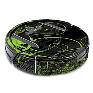 MightySkins Skin Compatible with Shark Ion Robot R85 Vacuum - Green Distortion | Protective, Durable, and Unique Vinyl Decal wrap Cover | Easy to Apply, Remove, and Change Styles | Made in The USA