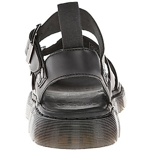 Dr. Martens mens Gryphon Gladiator Sandal, Black, 10-10.5 US
