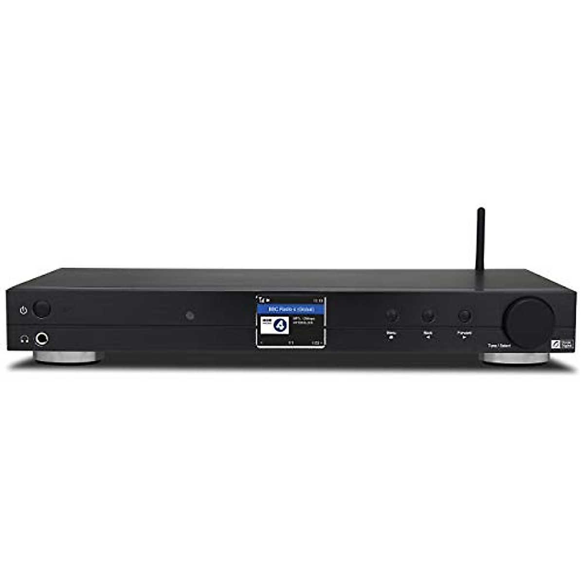Ocean Digital WiFi Internet Component Radio Tuner (430 mm) WR10 FM/ Ethernet Bluetooth Receiver 2.4" Color Display with Digital Output to Connect Hi-Fi System -Black