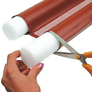 Evelots Door Draft Stopper, Covers Door Gaps up to 2 Inches, Door Noise Blocker, Window Breeze Blocker, Adjustable Door Sweeps, 36 Inches Long, Can be Cut to Size, Brown