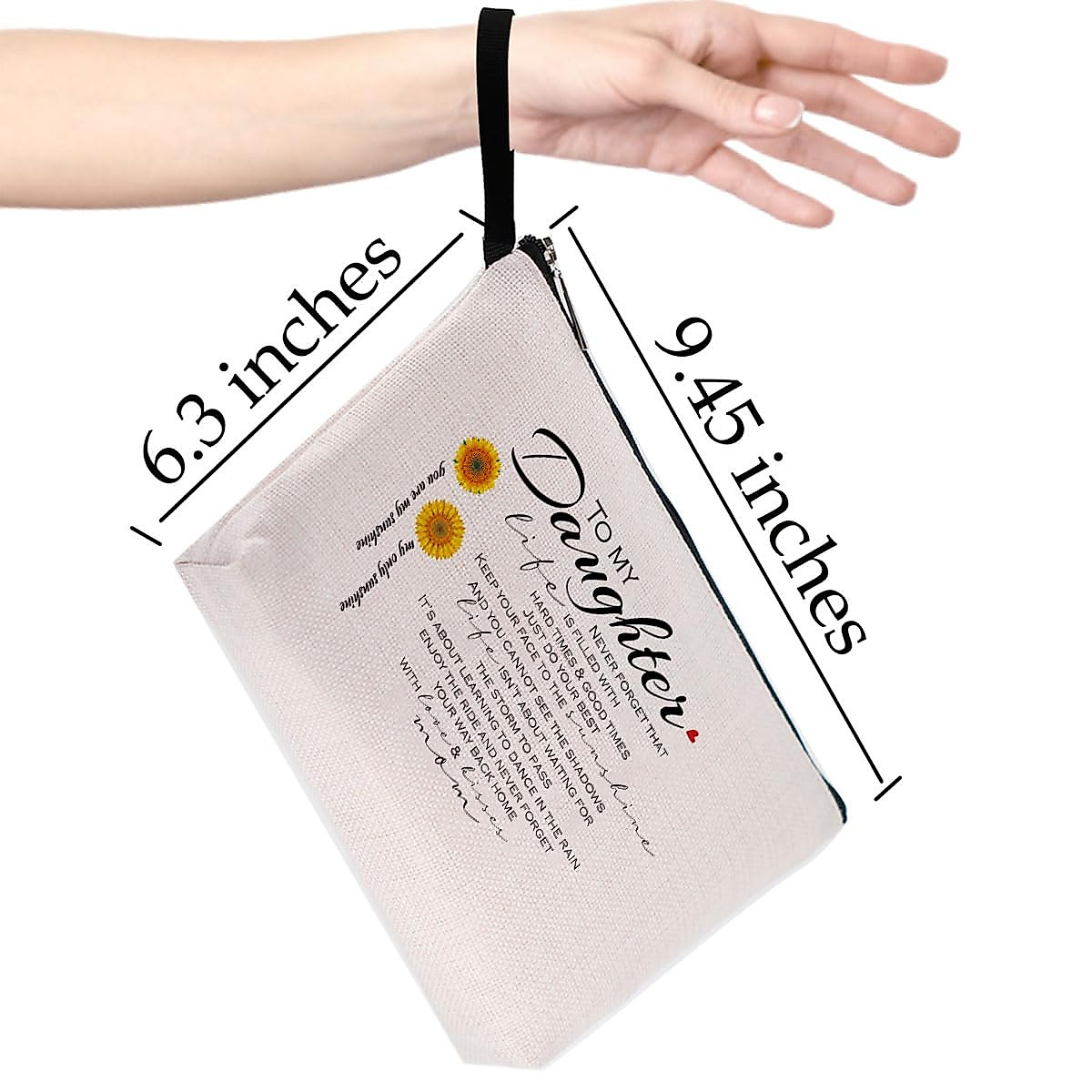 Hanamiya Na Sweet 16 Gifts for Girls, Daughter Gifts from Mom, Makeup Bag-Daughter Birthday Gifts -16 Years Old Girl Birthday Gift, Cosmetic Pouch, Travel Case