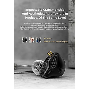 KZ ZEX Earbuds 1 electrostatic + 1 Dynamic Earphone in Ear Monitor Headphone with Detachable Cables Suitable for Audio Engineer, Musician (Rose Gold, Without Mic)