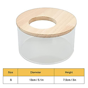 Hamster Sand Bathtub Transparent Acrylic Sand Bathroom Small Pet Bath Box for Hamsters Mice Lemming Gerbils or Other Small Pets(S)